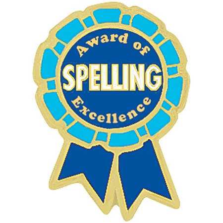 Spelling Award Pin - Award of Spelling Excellence | Anderson's