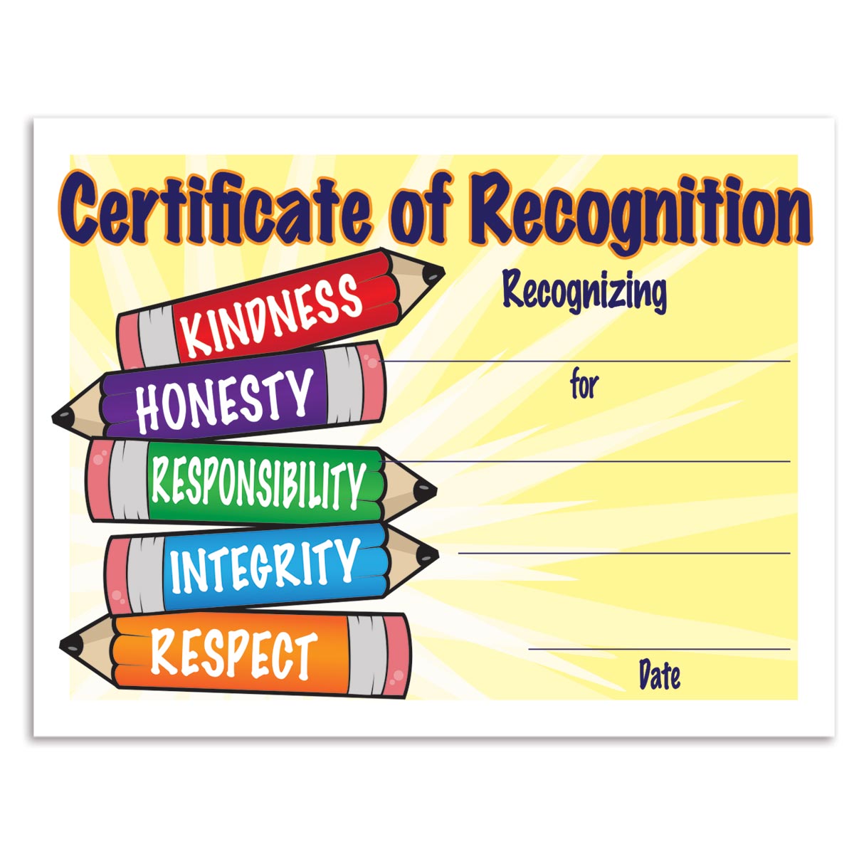 Character Certificates Character Award Certificates Blue 100+