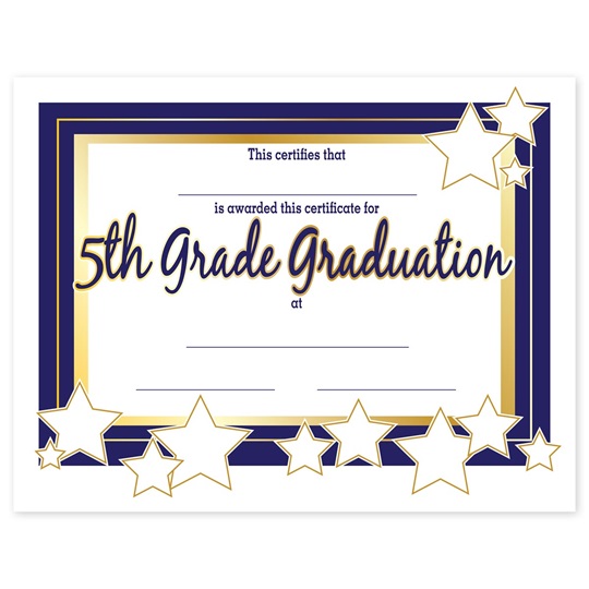 5th grade graduation certificate template free