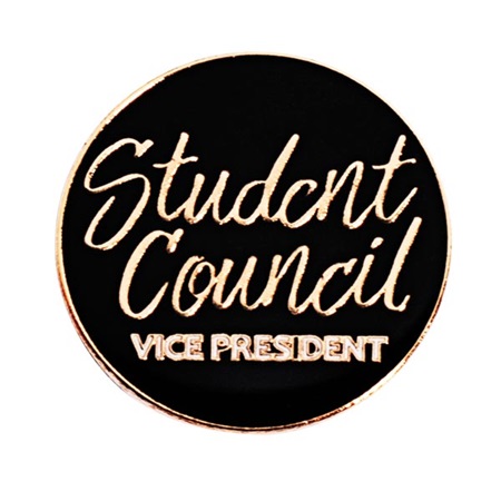 Student Council Vice President Black and Gold Pin | Anderson's