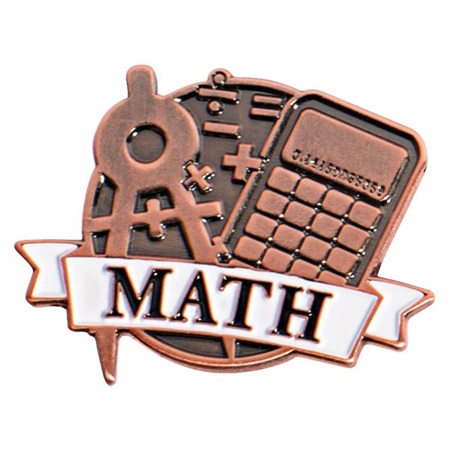Brushed Metal Math Pin | Anderson's