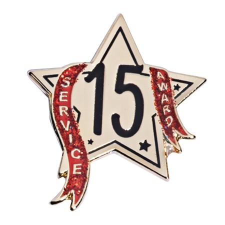 Service Award Pin - 15 Year Star Glitter | Anderson's