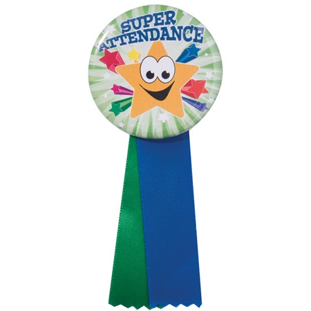 Super Attendance Button With Ribbon | Anderson's