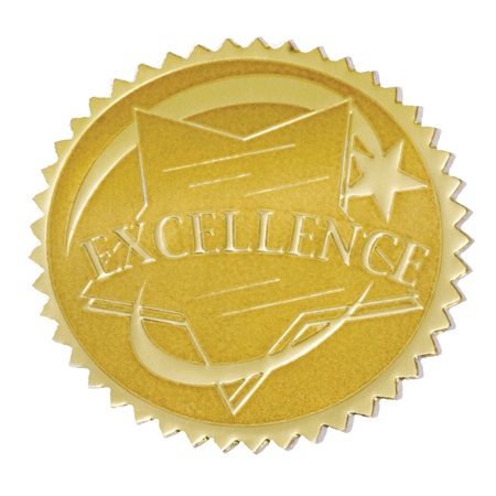 Gold Foil Certificate Seals - Excellence | Anderson's