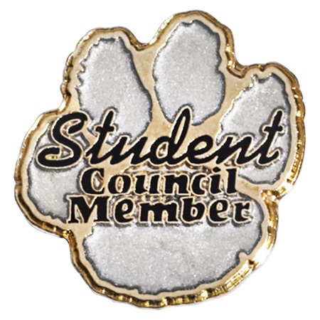 Student Council Award Pin - Gold and Silver Paw | Anderson's